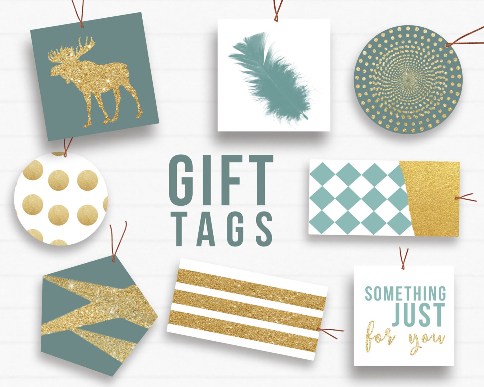 Mint Printable Gift Tags | Glitter and Mint Gift Tags | Printable ...