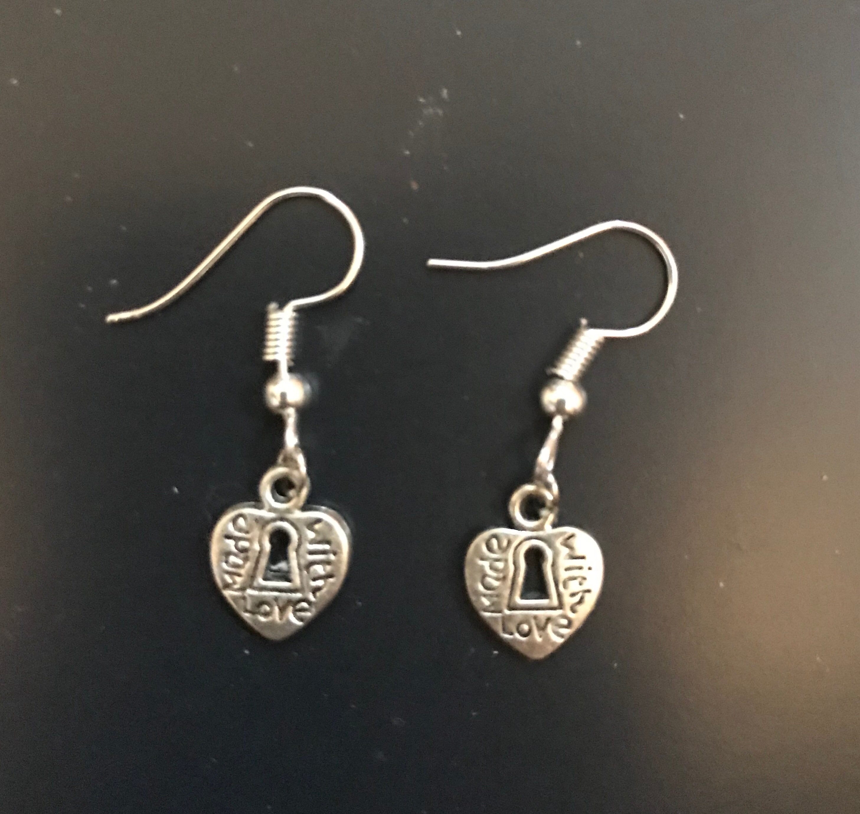 Mini Heart Lock Earrings - Etsy