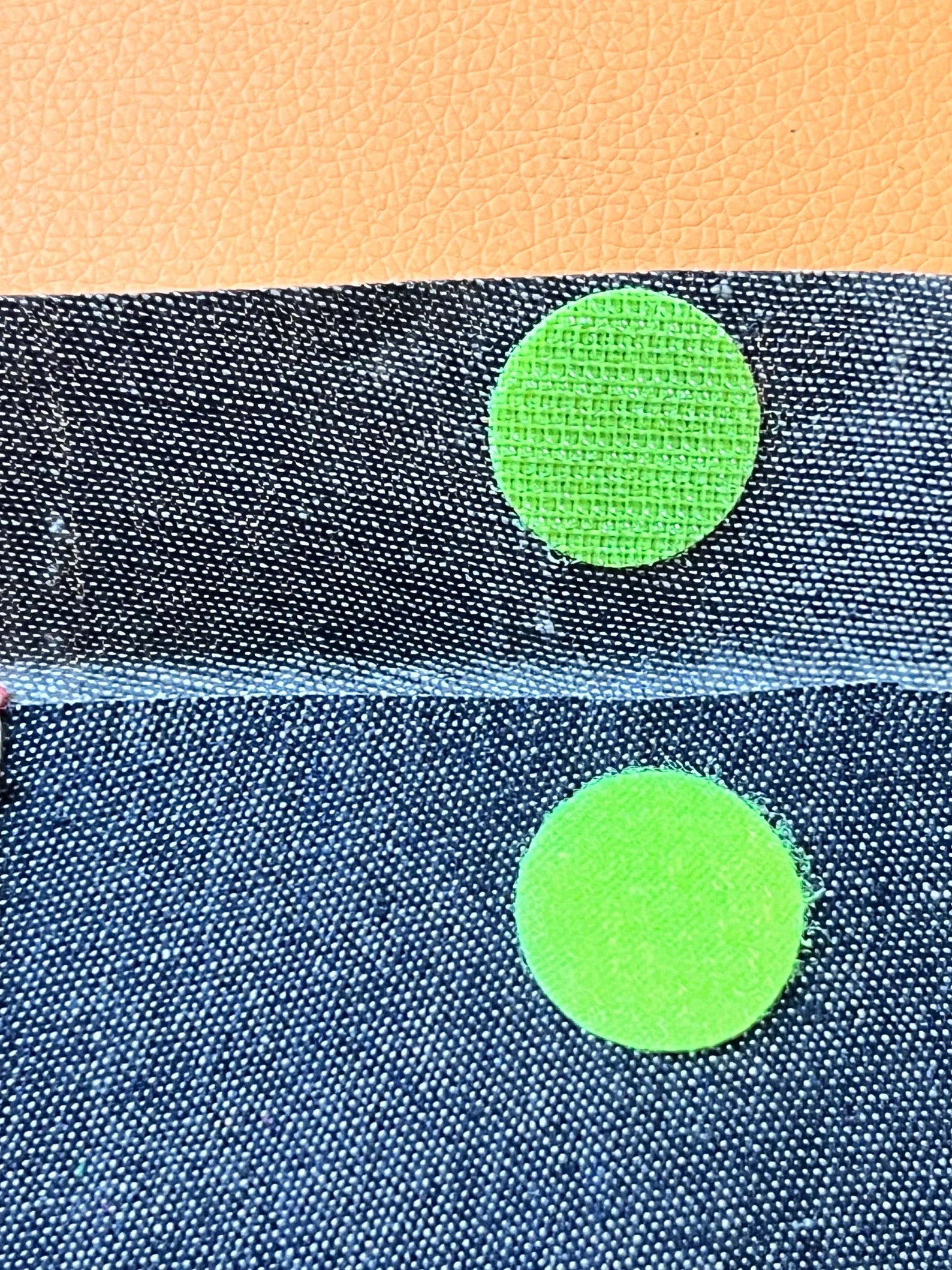 Mini Denim Hand Stitched With Baker String and Fluorescent Yellomini ...