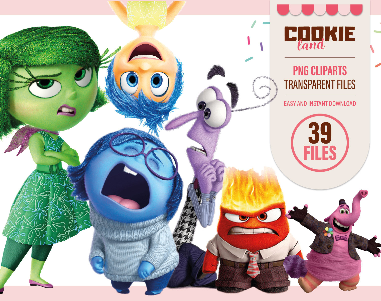 39 cliparts png Inside out Printable cliparts png png - Etsy España