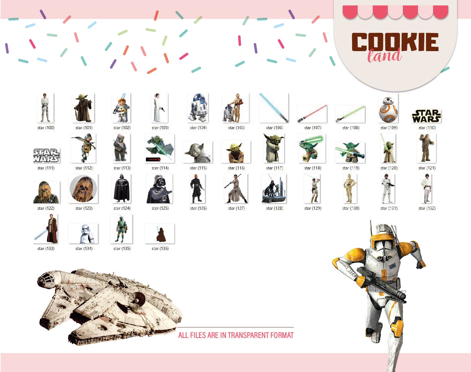 Star Wars Cliparts Imageshigh Resolution Star Wars Birthday - Etsy