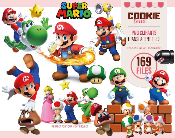 Super Mario Clipart 169 Png Transparent Images Printable - Etsy