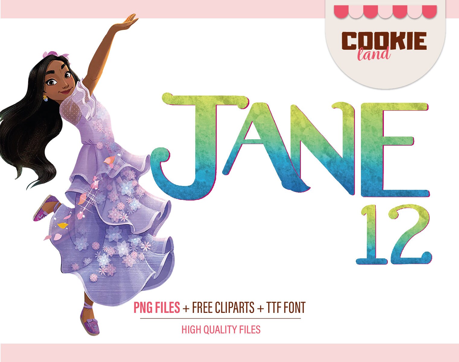 Encanto Alphabet PNG & Ttf Font Encanto Clipart Fonts - Etsy Israel