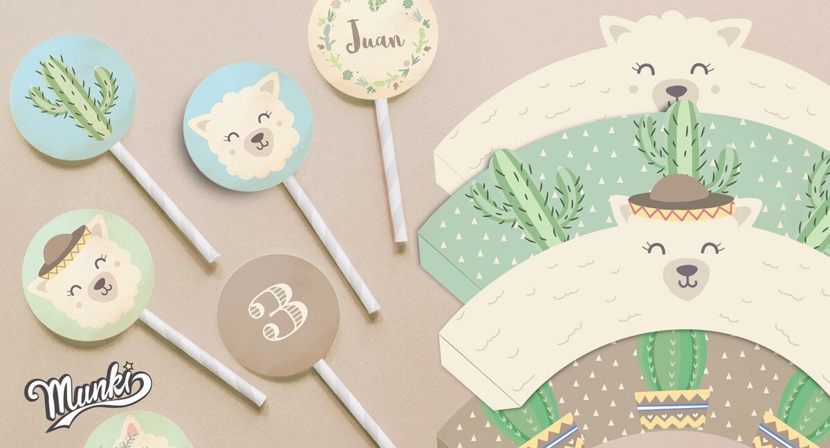 Kit Imprimible cumpleaños llamas fiesta de alpacas | Etsy España