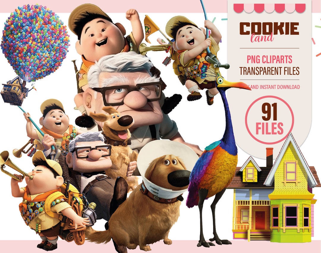 UP movie Pixar cliparts png Printable cliparts png png - Etsy Portugal