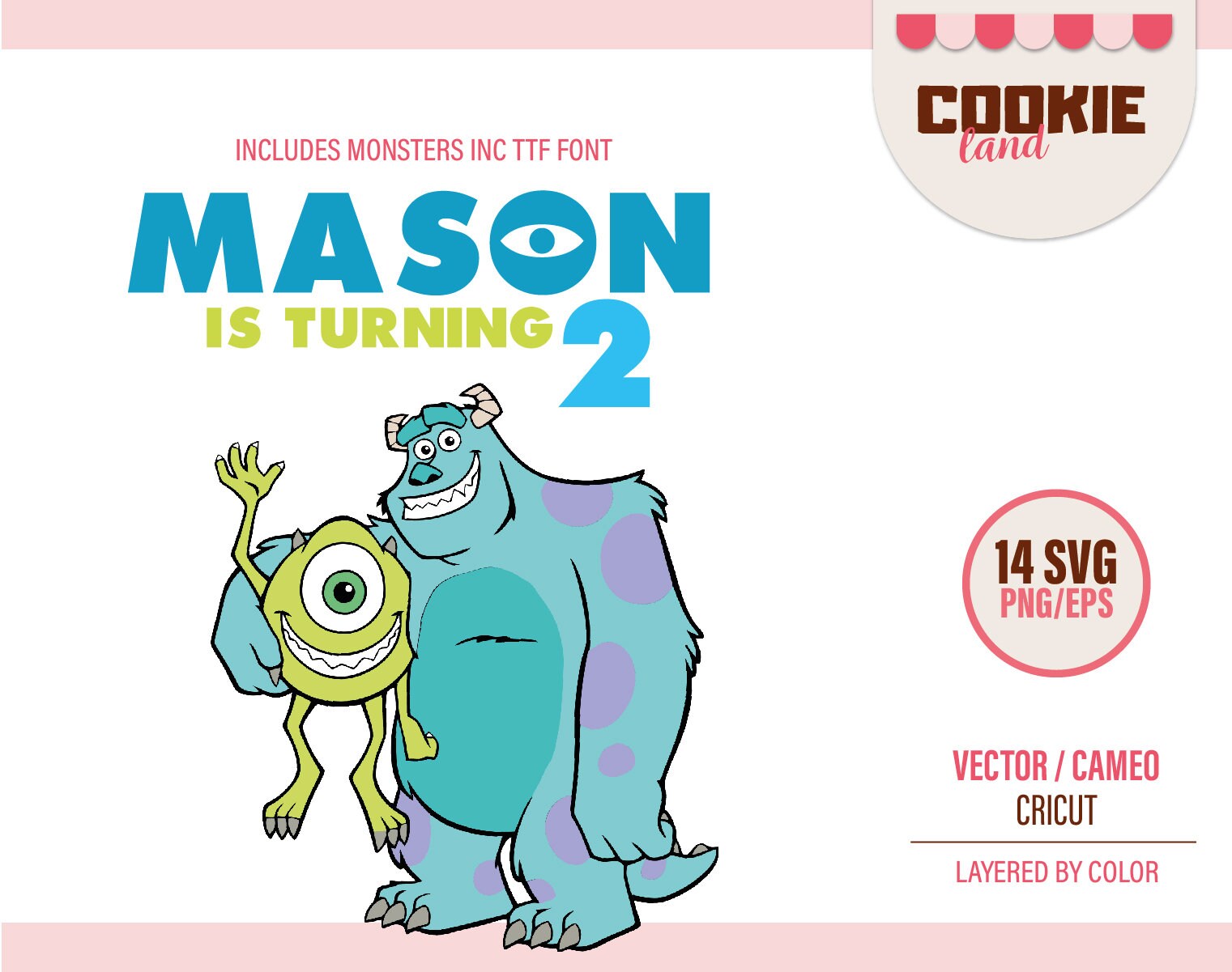 Monster Inc SVG Files Vector Images for Cricut Instant - Etsy Canada