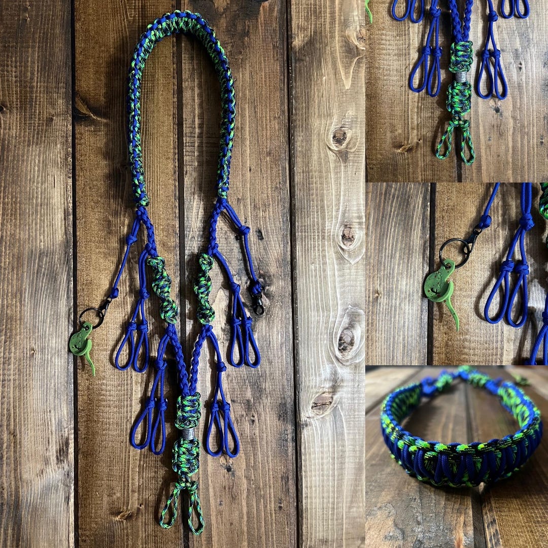 Paracord Duck Goose Waterfowl Lanyard Blue Green W/ Zombie Finisher - Etsy