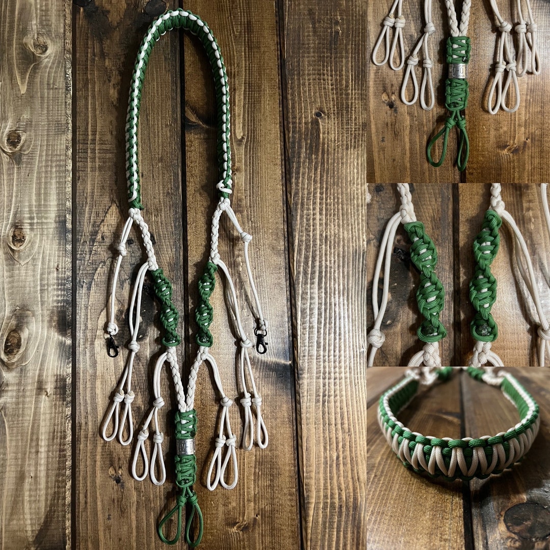Paracord Duck Goose Waterfowl Lanyard Fern Green and Cream - Etsy