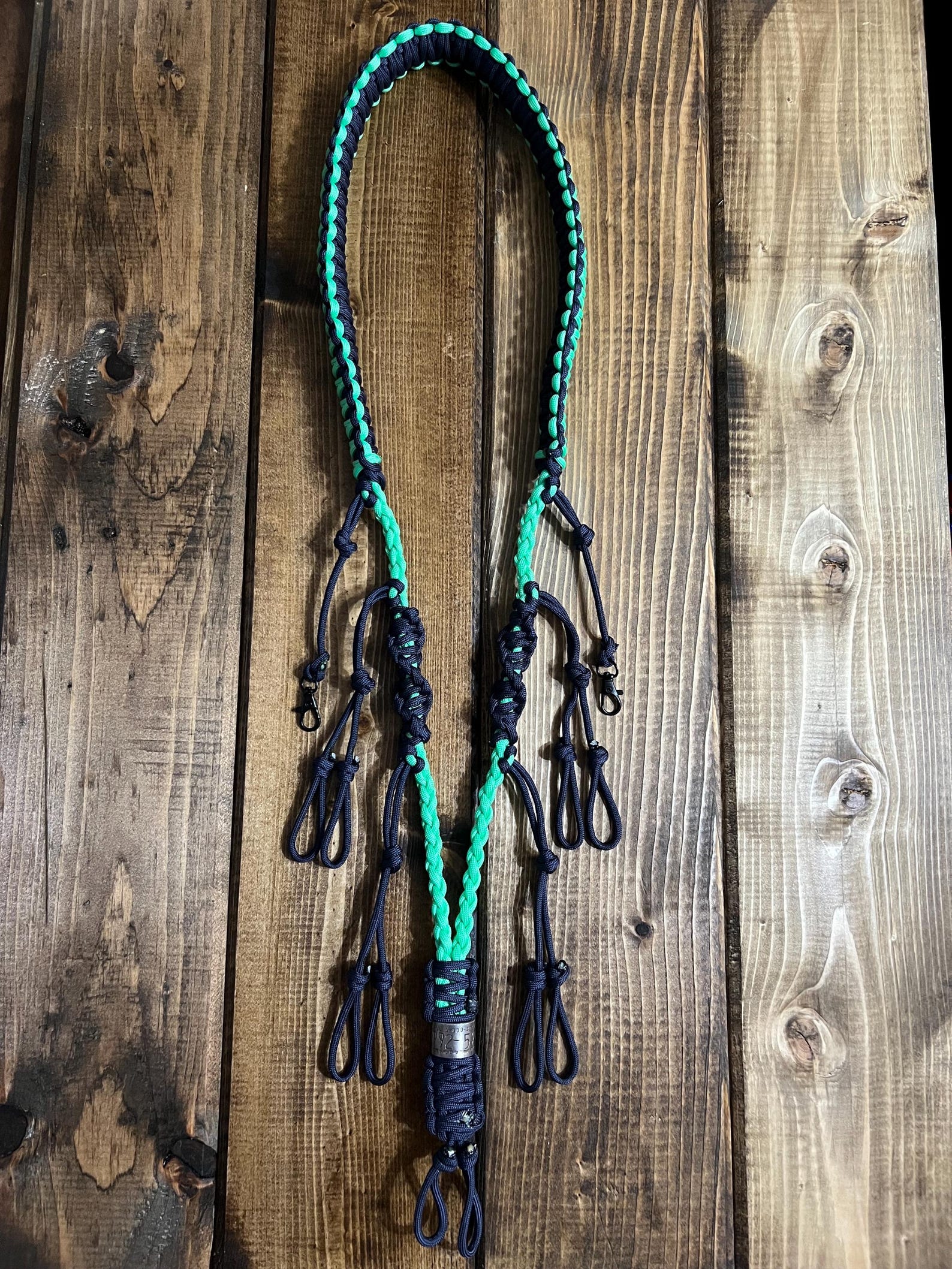 Paracord Duck Goose Waterfowl Lanyard Mint Green and Navy Blue - Etsy