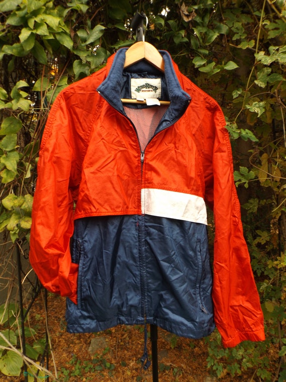 Windbreaker LARGE Vintage Windbreaker 90s Colorblock … - Gem