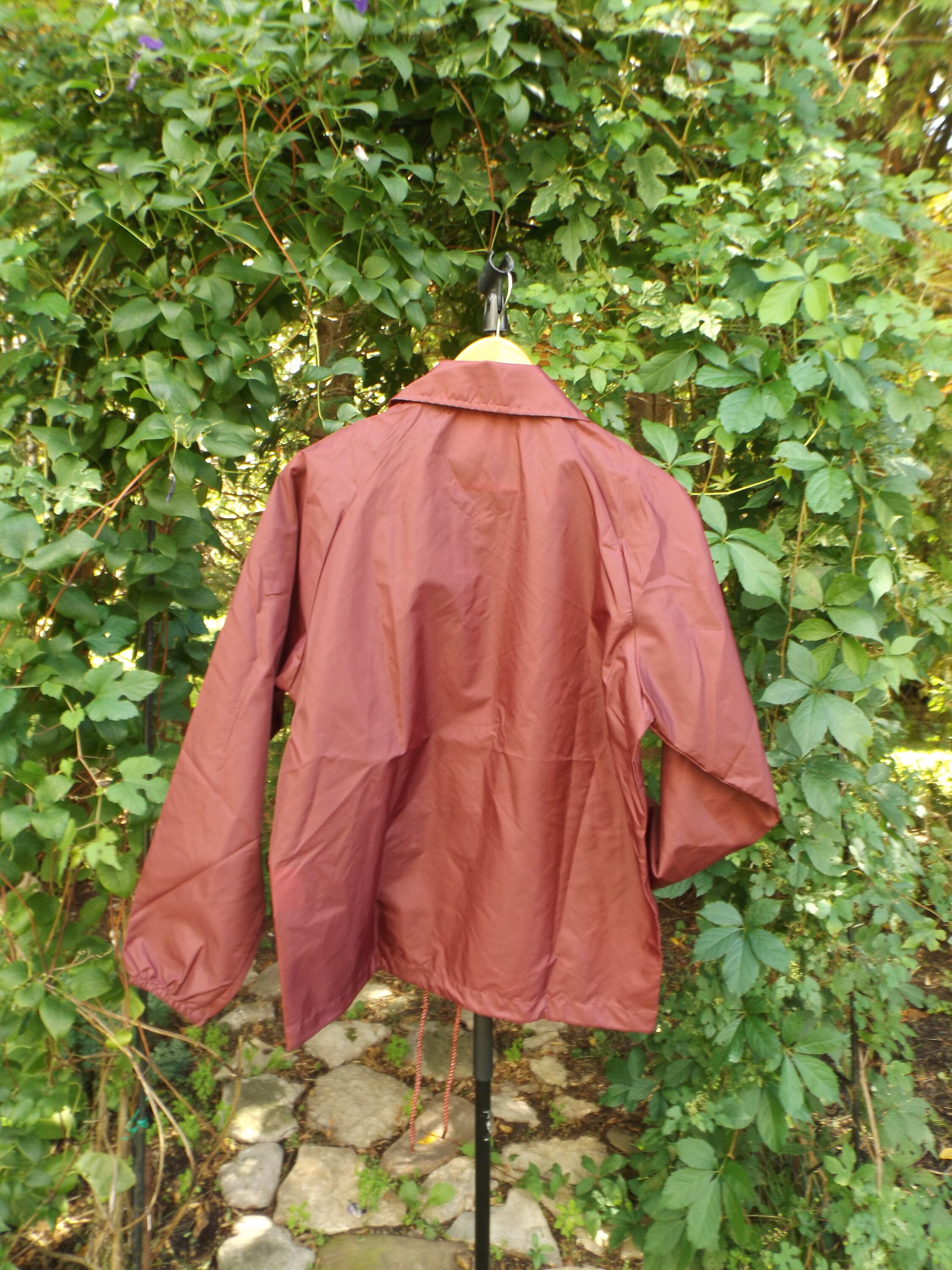 Simple Maroon Windbreaker Size MEDIUM Solid Snap Button Jacket - Etsy UK