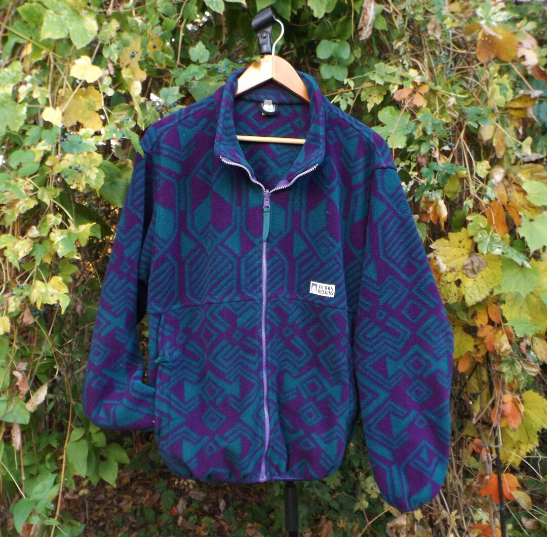 Pattern XL Fleece Sierra Designs Vintage Hiking Pattern Fleece Zip up ...