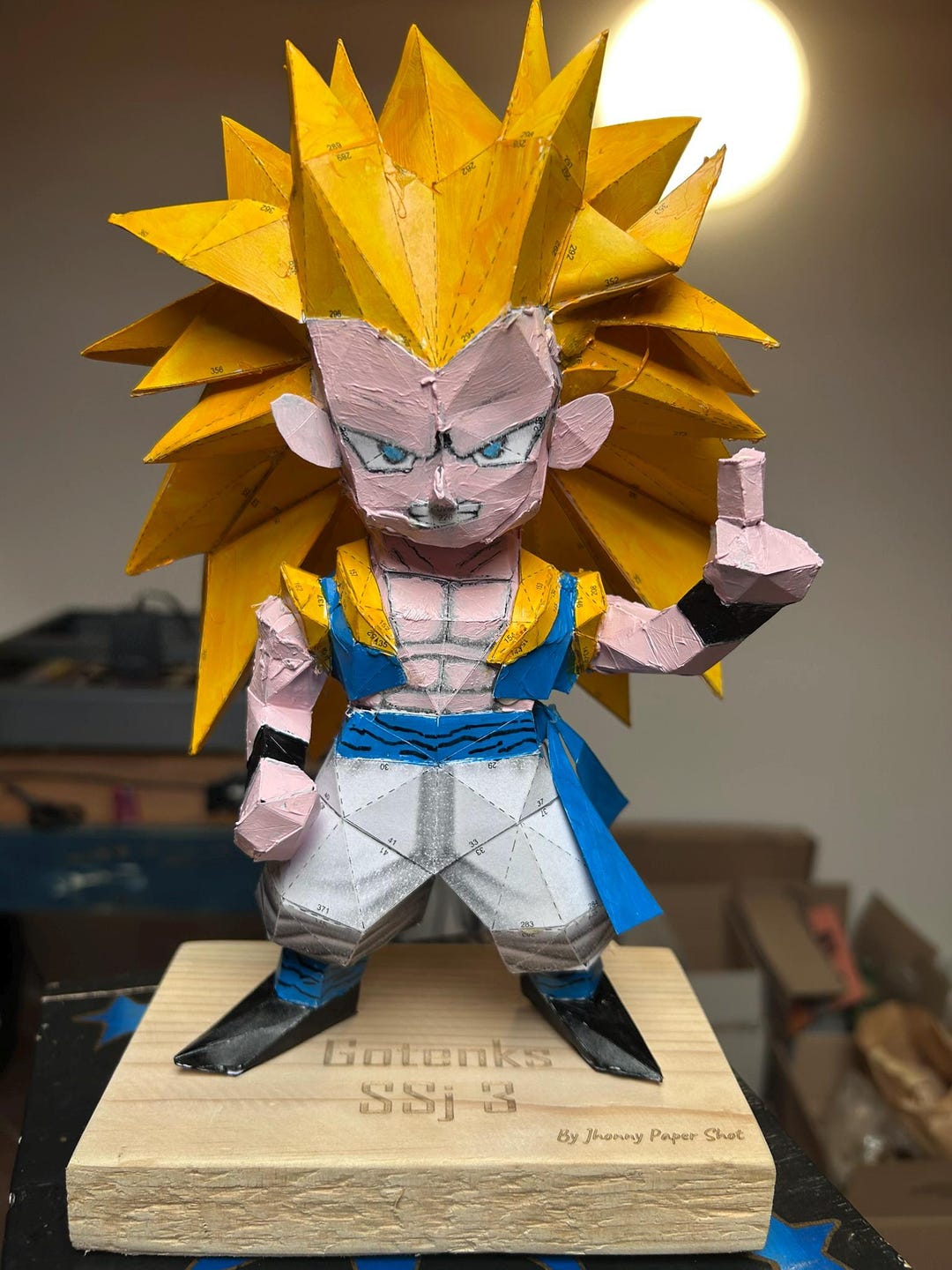 Dragon Ball Z-model Paper Action Figure Gotenks Ssj3 Chibi-papercraft ...