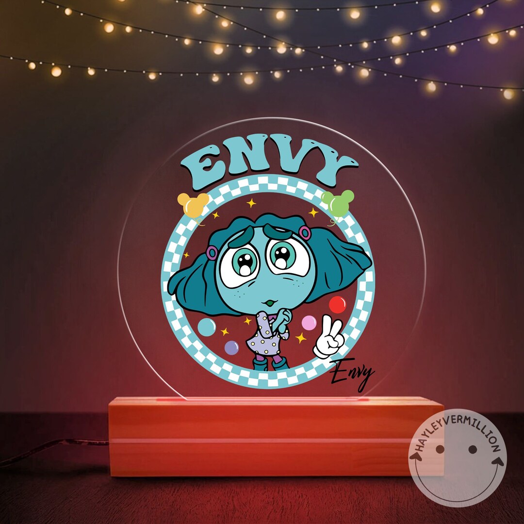 Envy Inside Out 2 Characters Castle Personalized Night Light, Believe ...