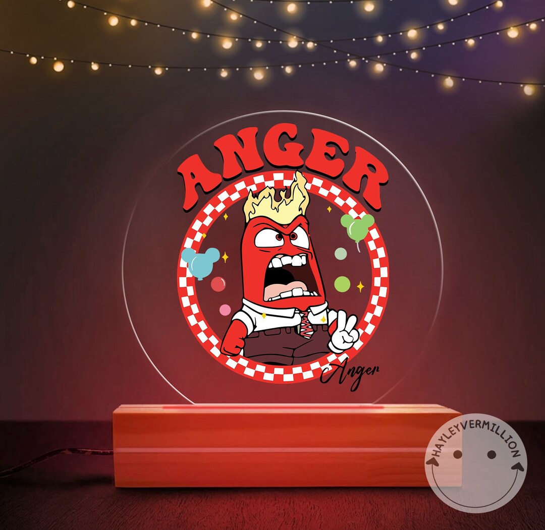 Anger Inside Out 2 Characters Castle Personalized Night Light, Believe ...