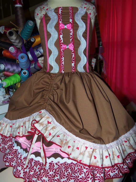 Gingerbread Gingerbread Girl Costume Dress Size 4t | Etsy