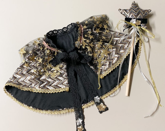 Ooak Magic Size 3-7 Wand Cape Set, Princess Cape, Playful Cape, Costume ...