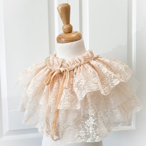 Vintage Collar, Lace Ruffle Collar, Capelet, Layer Collar, Clown Collar ...