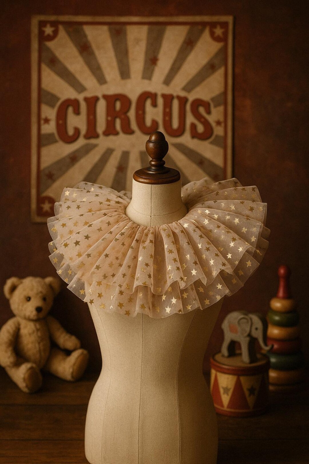Clown Circus Collar, Carnival Costume, Clown Collar. Ruffle Collar ...