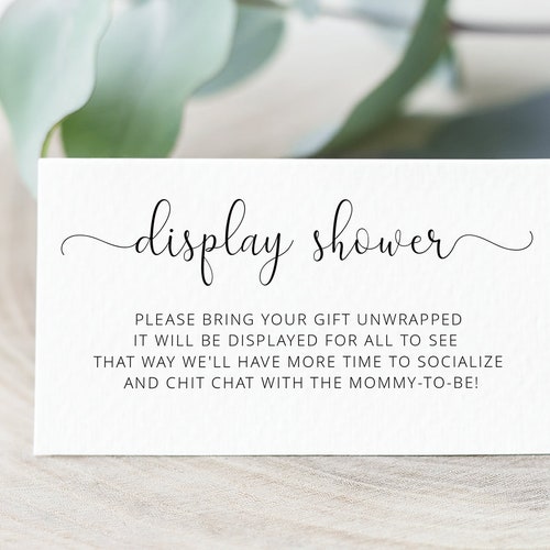 Display Shower Cards Instant Download Calligraphy Instant | Etsy