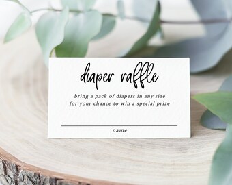 Printable Diaper Raffle Kit Baby Shower Games DIY Diaper | Etsy