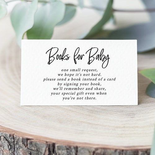 Books for Baby Request Printable Insert Instant Download | Etsy