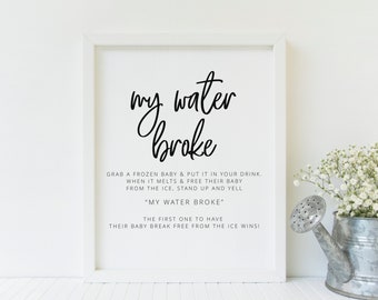 My Water Broke Frozen Baby Ice Cube Game Instant Download - Etsy