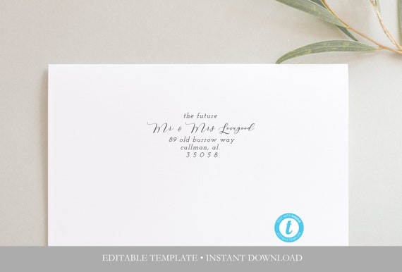 Return Address Label Instant Download DIY Address Labels | Etsy