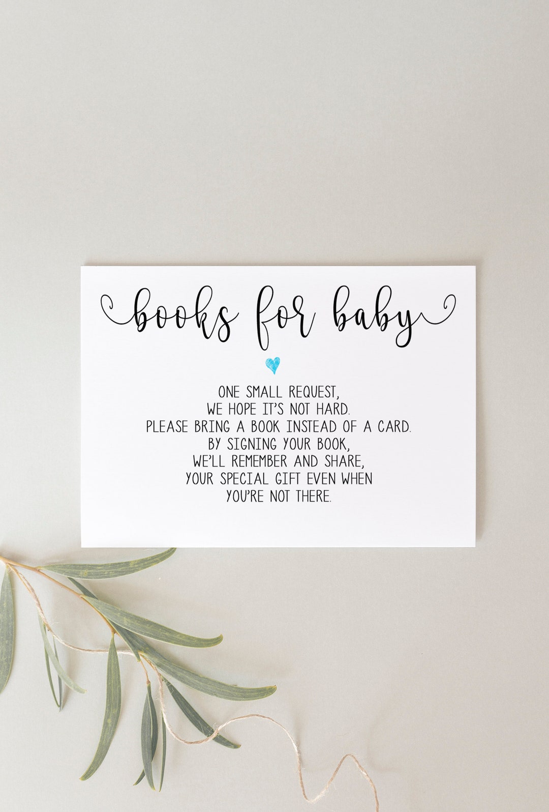 Books for Baby Request | Printable Insert | Instant Download | Baby ...
