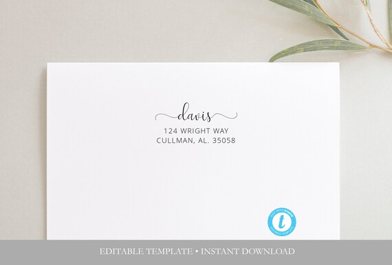 Return Address Label Instant Download DIY Address Labels | Etsy