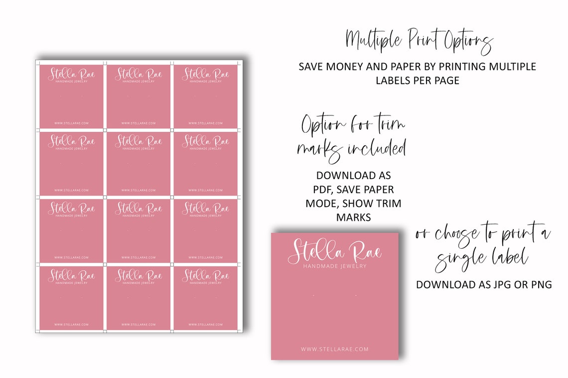 Editable Earring Card Template Printable Earring Display - Etsy