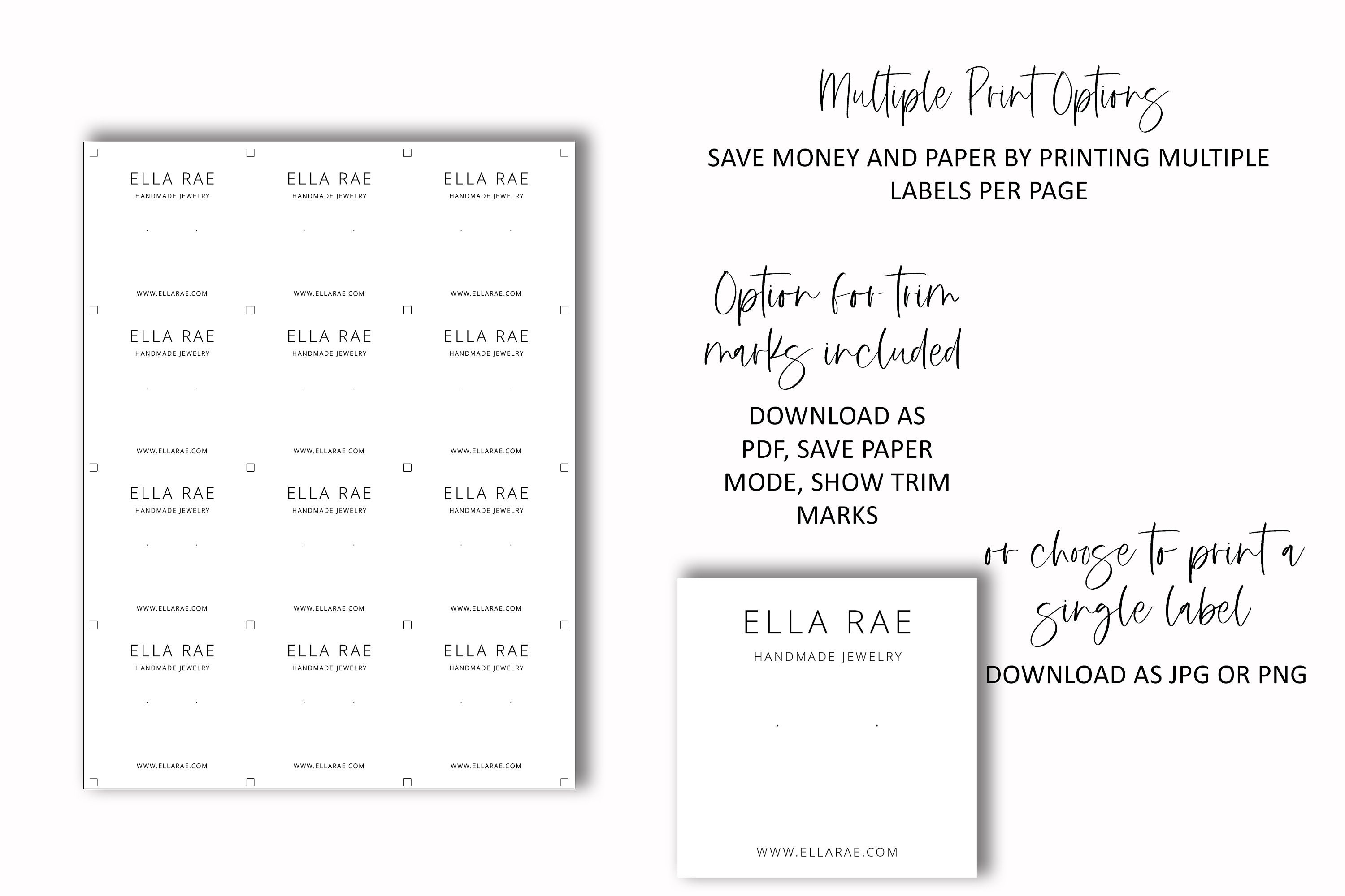 Editable Earring Card Template Printable Earring Display | Etsy