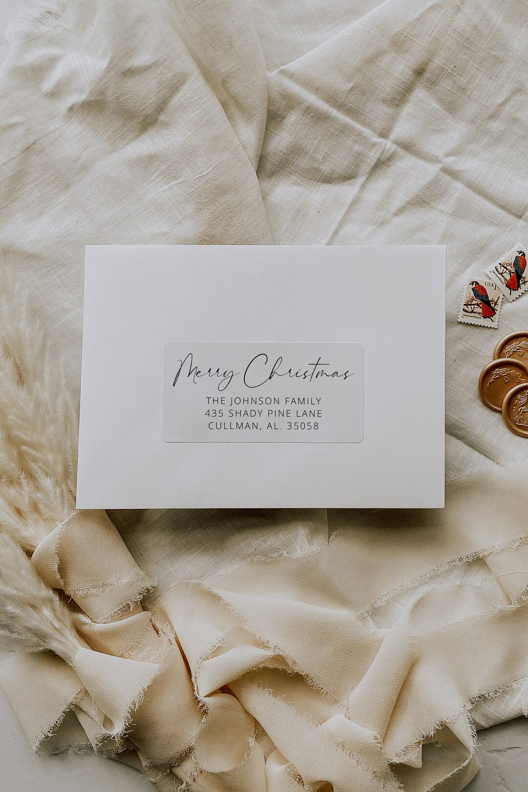 Holiday Recipient Labels 4x2 Instant Download DIY Address Labels - Etsy