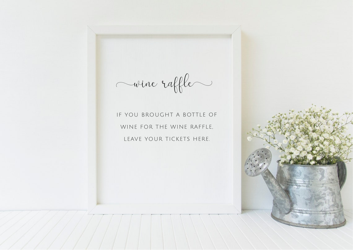 Printable Wine Raffle Kit Shower Games DIY Wine Raffle - Etsy