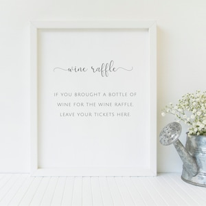 EDITABLE Printable Wine Raffle Kit | Shower Games | DIY Wine Raffle ...