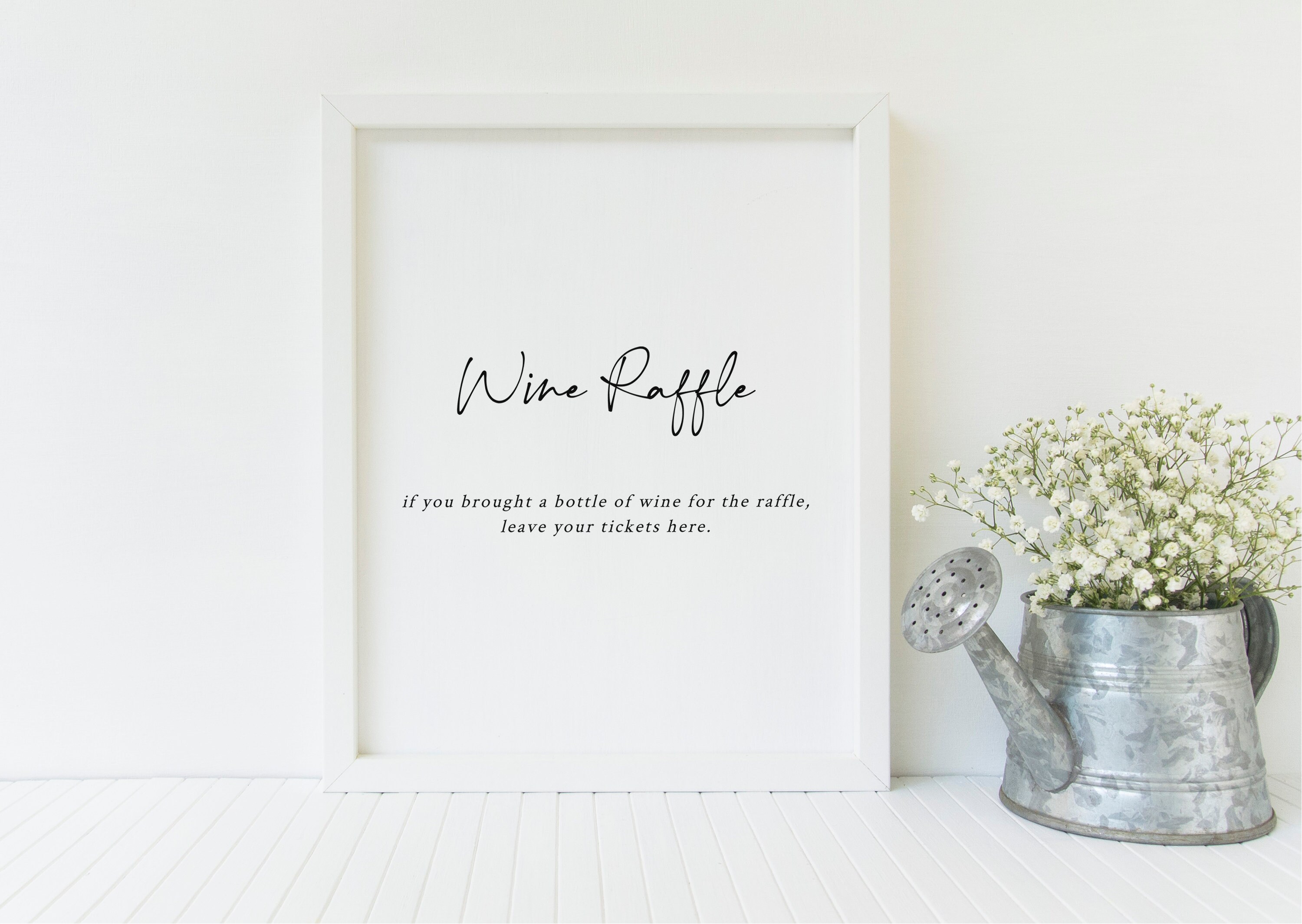 EDITABLE Printable Wine Raffle Kit Raffle Ticket and Sign - Etsy