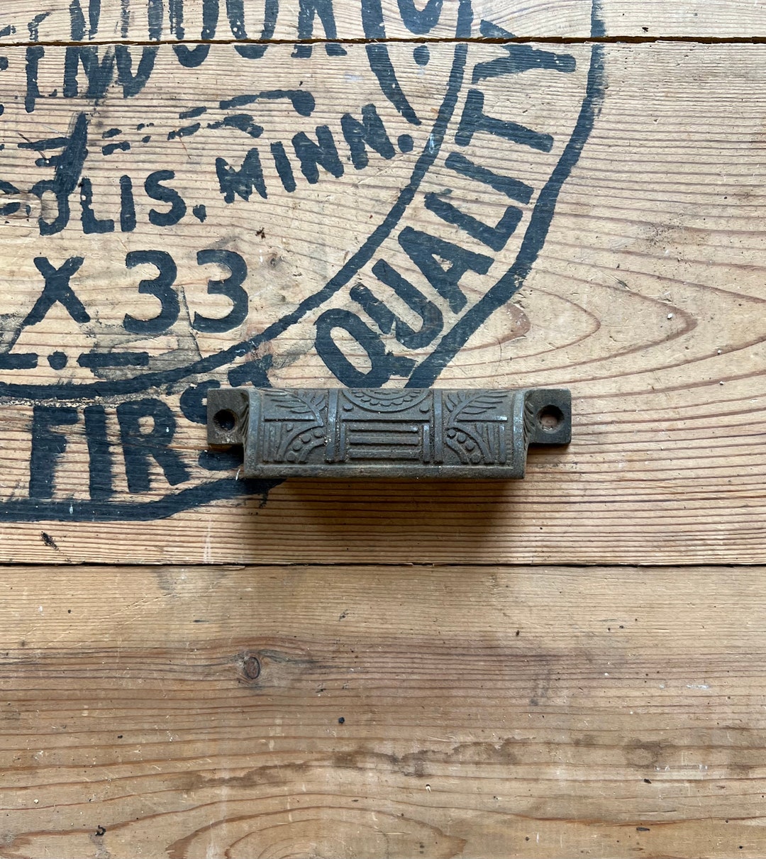 1890s Cast Iron Victorian Drawer Pull - Etsy