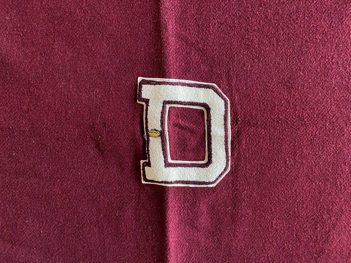 Vintage 1940s Custom Wool Letterman D High School Blanket | Etsy