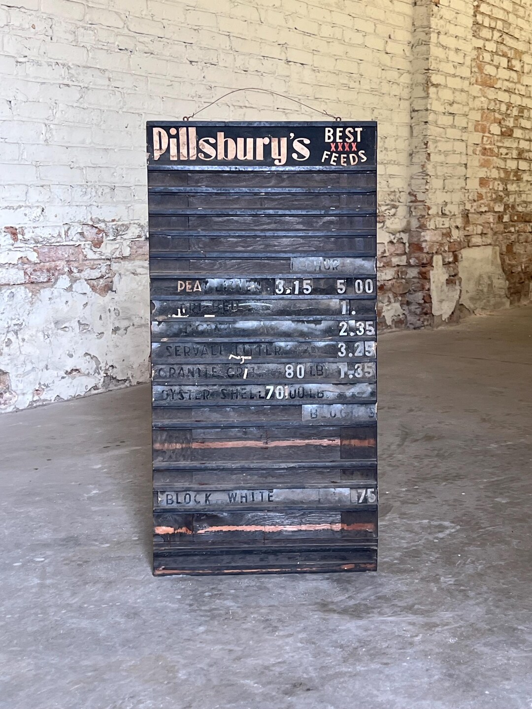 Vintage Pillsbury Feeds Price Sign - Etsy