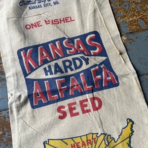 Vintage Kansas Hardy Alfalfa Heart of America Feed Sack - Etsy