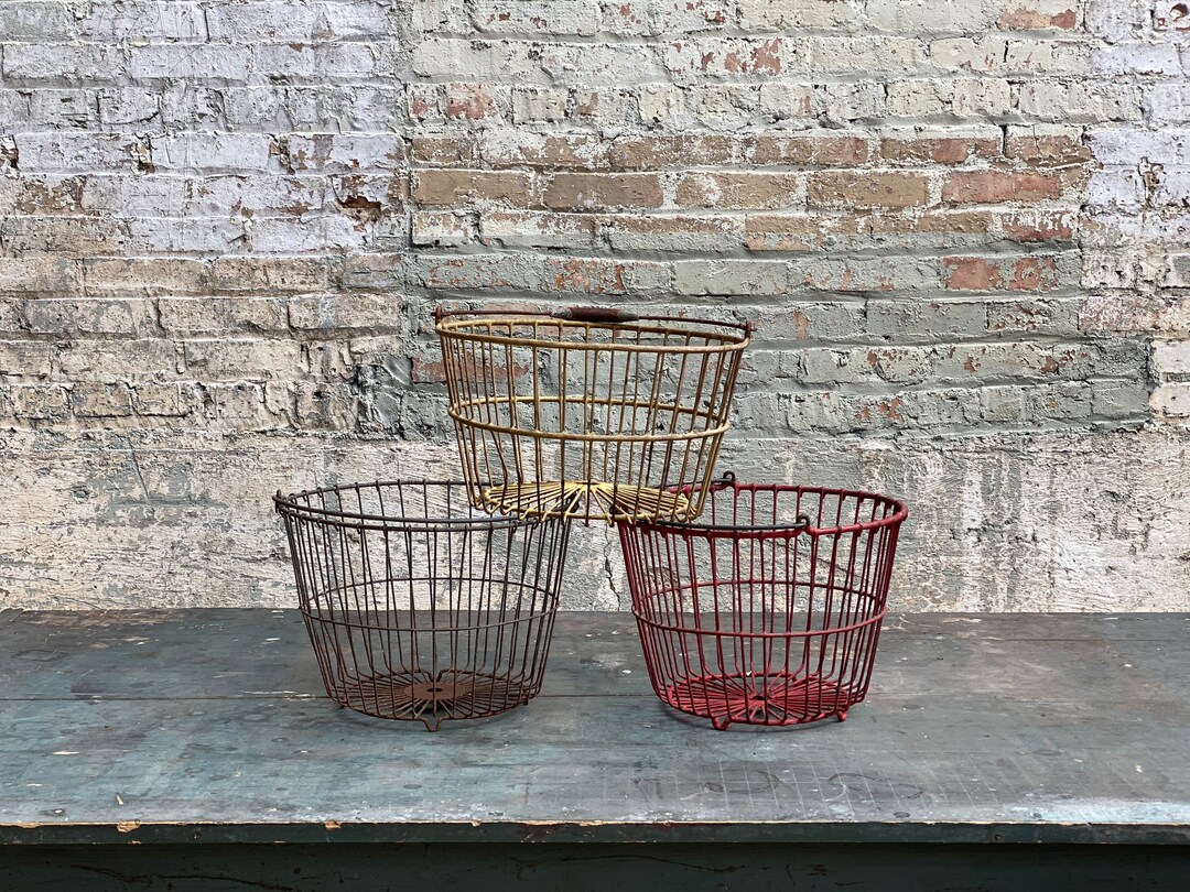 Set of 3 Vintage Wire Stacking Apple Baskets Vintage Decor - Etsy
