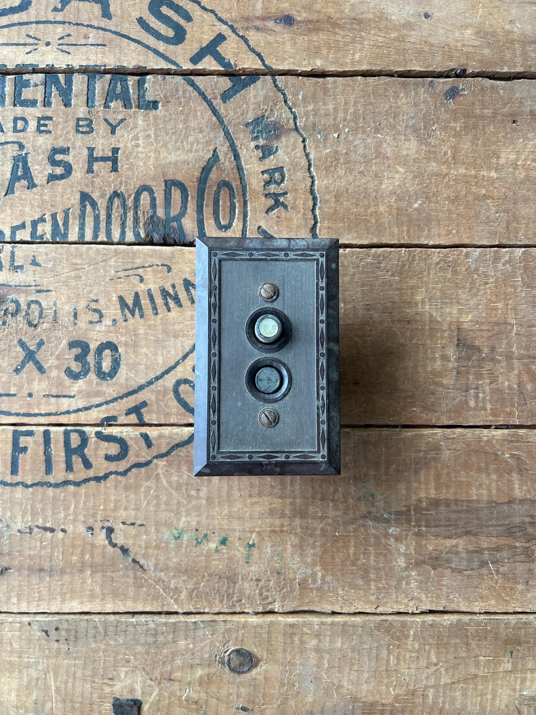 Salvaged Leviton Push Button Switch and Plate Cover - Etsy