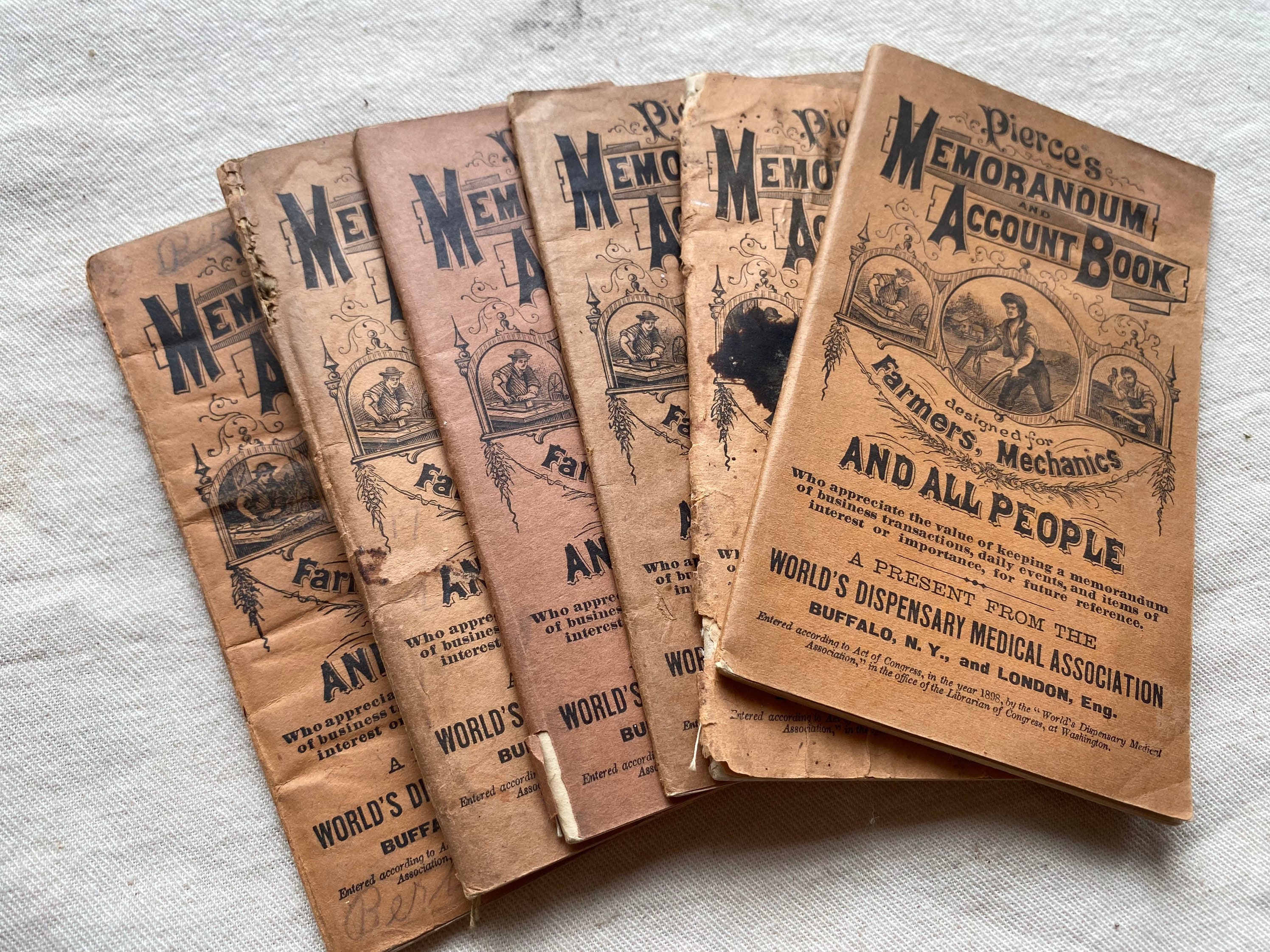 Antique Set of 6 Early 1900s Dr Pierces Memo Booklets Midwest | Etsy