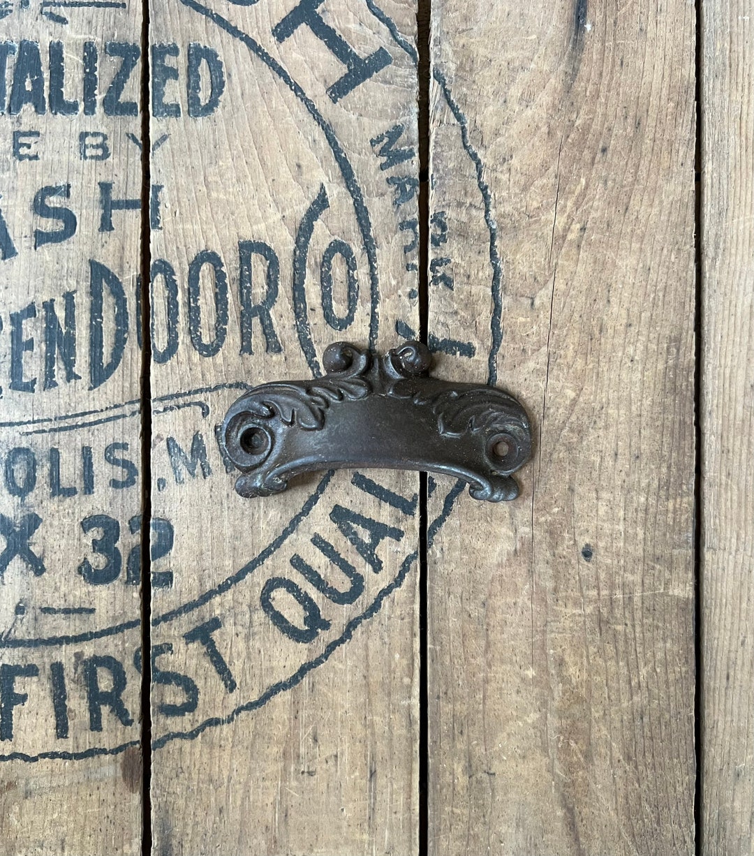 Antique Cast Iron Drawer Pull Architectural Salvage - Etsy