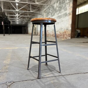 Industrial Angle Steel Stool Co Vintage Shop Stool - Etsy