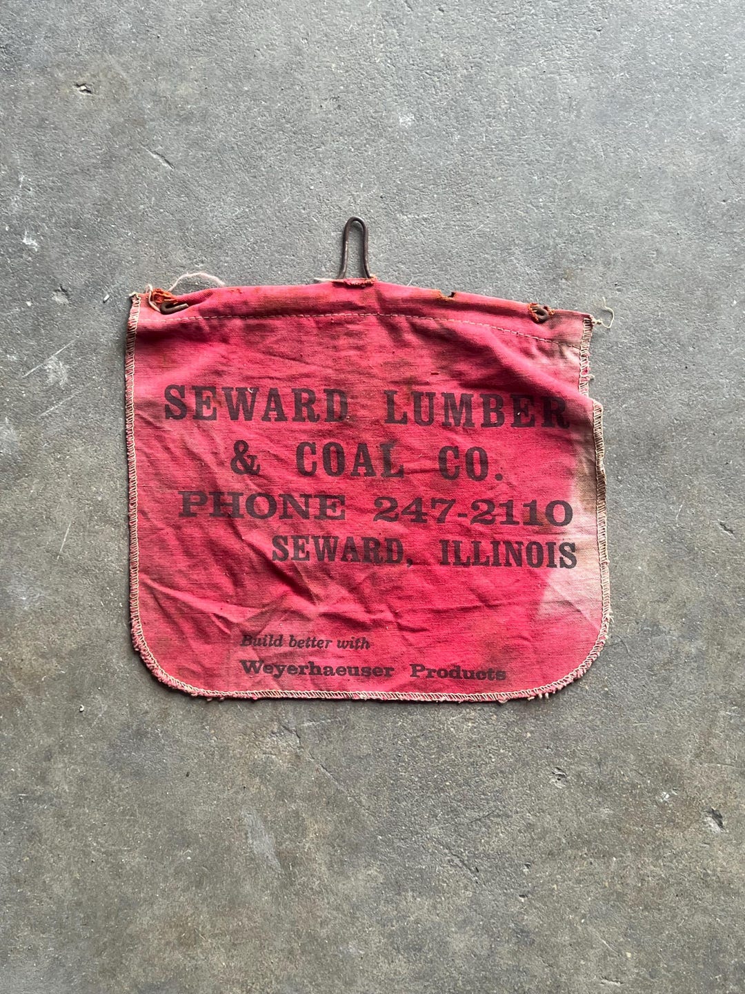 Vintage Seward Lumber & Coal Caution Flag - Etsy