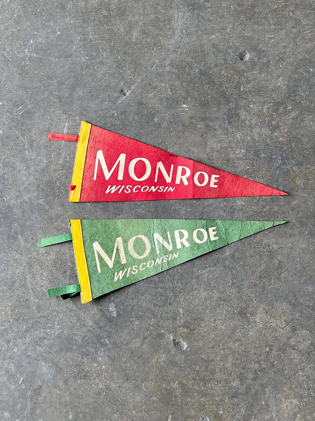 Vintage Monroe, Wisconsin Felt Pennants - Etsy