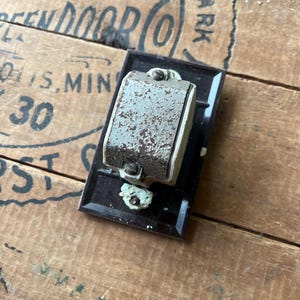 Salvaged Leviton Push Button Switch and Plate Cover - Etsy