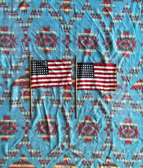 Vintage Pair of 48 Star Parade Flags | Etsy