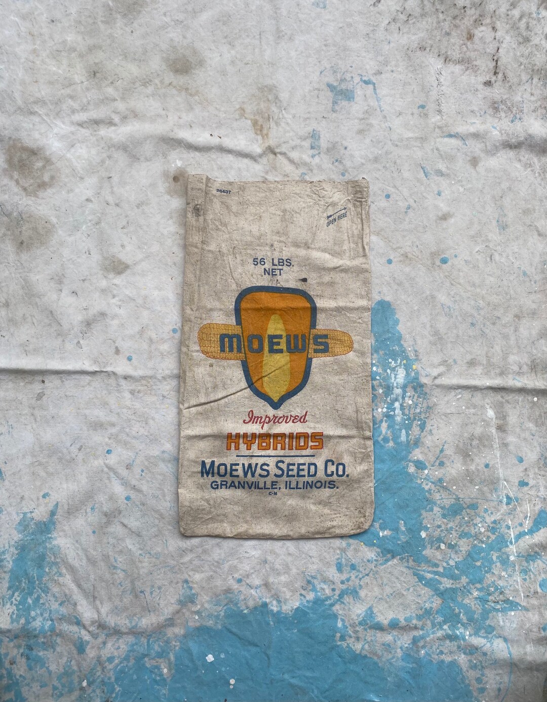 Vintage Moews Seed Co Granville, IL Sack Farmhouse Rustic Decor - Etsy